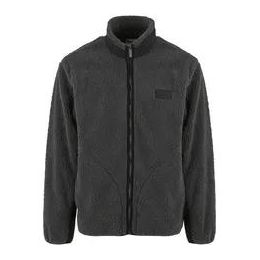 Allwetterjacke Karl Kani "Karl Kani Karl Kani Sport Patch Teddy Jacket", Herren, Gr. L, schwarz, 100% Polyester, mehrfarbig, loose fit, ohne Ausschnitt, Jacken