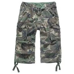 Stoffhose BRANDIT "Brandit Herren Urban Legend Cargo 3/4 Shorts", Herren, Gr. 3XL, US-Gr&ouml;&szlig;en, olive camouflage, 100% Baumwolle, unifarben, normal, Hosen Stoffhose