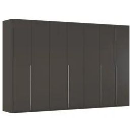 Dreht&uuml;renschrank Rauch "Kleiderschrank Schrank Garderobe W&auml;scheschrank BESTSELLER MONTCLAR", graphit, griffe chrom, B:350cm H:223cm T:60cm, Holzwerkstoff, Schr&auml;nke, Dreht&uuml;renschrank, Front in Glas/Hochglanz/Dekor/Grauspiegel in 5 Breiten MADE IN GERMANY, Topseller