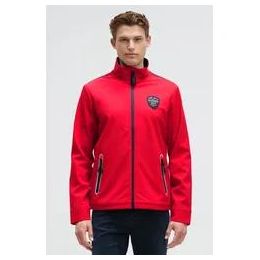 Softshelljacke CAMP DAVID, Herren, Gr. 4XL, rot (summer rot), Softshell, Material: 94% Polyester, 6% Elasthan, Futter: 100% Polyester, unifarben, regular fit normal, eingesetzt B&uuml;ndchen, Jacken Softshelljacke, mit verstellbarem Gummizug im Saum