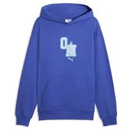 Hoodie Puma "Olympique de Marseille ftblCulture Relaxed Hoodie Herren", Herren, Gr. XL, royal sapphire team aqua blau, Obermaterial: 100% Baumwolle. Kapuzenfutter: 100% Baumwolle. Rippe: 3% Elasthan, 97% Baumwolle, relaxed fit, Sweatshirts Hoodie