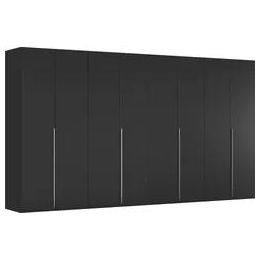 Dreht&uuml;renschrank Rauch "Kleiderschrank Schrank Garderobe W&auml;scheschrank BESTSELLER MONTCLAR", schwarz, griffe chrom, B:400cm H:223cm T:60cm, Holzwerkstoff, Schr&auml;nke, Dreht&uuml;renschrank, Front in Glas/Hochglanz/Dekor/Grauspiegel in 5 Breiten MADE IN GERMANY, Topseller
