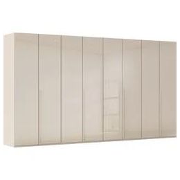 Dreht&uuml;renschrank Rauch "Kleiderschrank Schrank Garderobe W&auml;scheschrank BESTSELLER MONTCLAR", beige, glas beige (champagner), griffe champagner, B:400cm H:223cm T:60cm, Holzwerkstoff, Schr&auml;nke, Dreht&uuml;renschrank, Front in Glas/Hochglanz/Dekor/Grauspiegel in 5 Breiten MADE IN GERMANY, Topseller