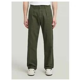 G-Star Raw Chinohose G-STAR "Pleated Chino Relaxed", Herren, Gr. 31, L&auml;nge 32, asfalt gd, Obermaterial: 70% Baumwolle, 30% Baumwolle, Hosen Chinohose