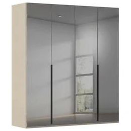 Dreht&uuml;renschrank Rauch "Kleiderschrank Schrank Garderobe W&auml;scheschrank BESTSELLER MONTCLAR", fango, grauspiegel, griffe schwarz, B:201cm H:223cm T:60cm, Holzwerkstoff, Schr&auml;nke, Dreht&uuml;renschrank, Front in Glas/Hochglanz/Dekor/Grauspiegel in 5 Breiten MADE IN GERMANY, Topseller