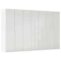 Dreht&uuml;renschrank Rauch "Kleiderschrank Schrank Garderobe W&auml;scheschrank BESTSELLER MONTCLAR", alpinwei&szlig;, glas kristallwei&szlig;, griffe wei&szlig;, B:350cm H:223cm T:60cm, Holzwerkstoff, Schr&auml;nke, Dreht&uuml;renschrank, Front in Glas/Hochglanz/Dekor/Grauspiegel in 5 Breiten MADE IN GERMANY, Topseller
