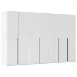 Dreht&uuml;renschrank Rauch "Kleiderschrank Schrank Garderobe W&auml;scheschrank BESTSELLER MONTCLAR", alpinwei&szlig;, griffe graphit, B:350cm H:223cm T:60cm, Holzwerkstoff, Schr&auml;nke, Dreht&uuml;renschrank, Front in Glas/Hochglanz/Dekor/Grauspiegel in 5 Breiten MADE IN GERMANY, Topseller