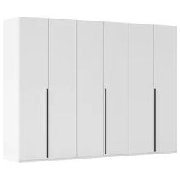Dreht&uuml;renschrank Rauch "Kleiderschrank Schrank Garderobe W&auml;scheschrank BESTSELLER MONTCLAR", alpinwei&szlig;, griffe graphit, B:301cm H:223cm T:60cm, Holzwerkstoff, Schr&auml;nke, Dreht&uuml;renschrank, Front in Glas/Hochglanz/Dekor/Grauspiegel in 5 Breiten MADE IN GERMANY, Topseller