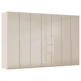 Dreht&uuml;renschrank Rauch "Kleiderschrank Schrank Garderobe W&auml;scheschrank BESTSELLER MONTCLAR", beige, glas beige (champagner), griffe champagner, B:350cm H:223cm T:60cm, Holzwerkstoff, Schr&auml;nke, Dreht&uuml;renschrank, Front in Glas/Hochglanz/Dekor/Grauspiegel in 5 Breiten MADE IN GERMANY, Topseller
