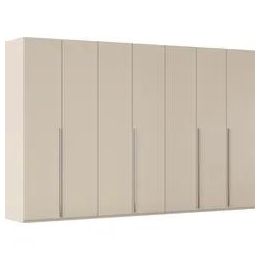 Dreht&uuml;renschrank Rauch "Kleiderschrank Schrank Garderobe W&auml;scheschrank BESTSELLER MONTCLAR", beige (champagner), griffe chrom, B:350cm H:223cm T:60cm, Holzwerkstoff, Schr&auml;nke, Dreht&uuml;renschrank, Front in Glas/Hochglanz/Dekor/Grauspiegel in 5 Breiten MADE IN GERMANY, Topseller