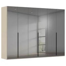 Dreht&uuml;renschrank Rauch "Kleiderschrank Schrank Garderobe W&auml;scheschrank BESTSELLER MONTCLAR", fango, grauspiegel, griffe schwarz, B:301cm H:223cm T:60cm, Holzwerkstoff, Schr&auml;nke, Dreht&uuml;renschrank, Front in Glas/Hochglanz/Dekor/Grauspiegel in 5 Breiten MADE IN GERMANY, Topseller