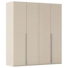 Dreht&uuml;renschrank Rauch "Kleiderschrank Schrank Garderobe W&auml;scheschrank BESTSELLER MONTCLAR", beige (champagner), griffe chrom, B:201cm H:223cm T:60cm, Holzwerkstoff, Schr&auml;nke, Dreht&uuml;renschrank, Front in Glas/Hochglanz/Dekor/Grauspiegel in 5 Breiten MADE IN GERMANY, Topseller