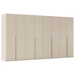 Dreht&uuml;renschrank Rauch "Kleiderschrank Schrank Garderobe W&auml;scheschrank BESTSELLER MONTCLAR", beige (champagner), griffe chrom, B:400cm H:223cm T:60cm, Holzwerkstoff, Schr&auml;nke, Dreht&uuml;renschrank, Front in Glas/Hochglanz/Dekor/Grauspiegel in 5 Breiten MADE IN GERMANY, Topseller