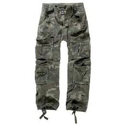 Cargohose BRANDIT "Brandit Herren Vintage Cargo Pants", Damen, Gr. 7XL, US-Gr&ouml;&szlig;en, olive camouflage, 100% Baumwolle, loose fit, Hosen Cargohose