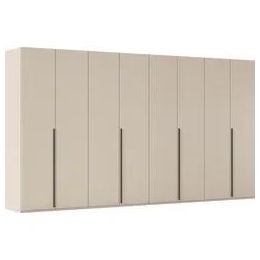 Dreht&uuml;renschrank Rauch "Kleiderschrank Schrank Garderobe W&auml;scheschrank BESTSELLER MONTCLAR", beige (champagner), griffe graphit, B:400cm H:223cm T:60cm, Holzwerkstoff, Schr&auml;nke, Dreht&uuml;renschrank, Front in Glas/Hochglanz/Dekor/Grauspiegel in 5 Breiten MADE IN GERMANY, Topseller