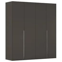 Dreht&uuml;renschrank Rauch "Kleiderschrank Schrank Garderobe W&auml;scheschrank BESTSELLER MONTCLAR", graphit, griffe chrom, B:201cm H:223cm T:60cm, Holzwerkstoff, Schr&auml;nke, Dreht&uuml;renschrank, Front in Glas/Hochglanz/Dekor/Grauspiegel in 5 Breiten MADE IN GERMANY, Topseller