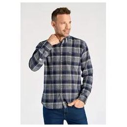 Flanellhemd Bison "Freizeithemd Regular Fit", Herren, Gr. XL, Normalgr&ouml;&szlig;en, navy, Obermaterial: 100% Baumwolle, Hemden