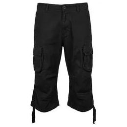 Stoffhose BRANDIT "Brandit Herren Urban Legend Cargo 3/4 Shorts", Herren, Gr. S, US-Gr&ouml;&szlig;en, schwarz, 100% Baumwolle, unifarben, normal, Hosen Stoffhose