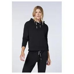 Kapuzensweatshirt Chiemsee, Damen, Gr. XS (34), schwarz (schwarz beauty), 60% Baumwolle. 40% Polyester, ohne Ausschnitt, Sweatshirts