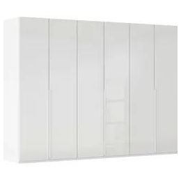Dreht&uuml;renschrank Rauch "Kleiderschrank Schrank Garderobe W&auml;scheschrank BESTSELLER MONTCLAR", alpinwei&szlig;, glas kristallwei&szlig;, griffe wei&szlig;, B:301cm H:223cm T:60cm, Holzwerkstoff, Schr&auml;nke, Dreht&uuml;renschrank, Front in Glas/Hochglanz/Dekor/Grauspiegel in 5 Breiten MADE IN GERMANY, Topseller