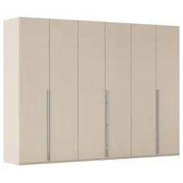 Dreht&uuml;renschrank Rauch "Kleiderschrank Schrank Garderobe W&auml;scheschrank BESTSELLER MONTCLAR", beige (champagner), griffe chrom, B:301cm H:223cm T:60cm, Holzwerkstoff, Schr&auml;nke, Dreht&uuml;renschrank, Front in Glas/Hochglanz/Dekor/Grauspiegel in 5 Breiten MADE IN GERMANY, Topseller