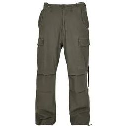 Cargohose BRANDIT "Brandit Herren M-65 Vintage Cargo Pants", Damen, Gr. 6XL, US-Gr&ouml;&szlig;en, olive, 100% Baumwolle, loose fit, Hosen Cargohose