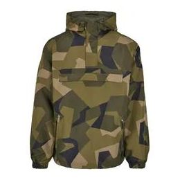 Allwetterjacke BRANDIT "Brandit Herren Summer Pull Over Jacket", Herren, Gr. M, swedisch camo, 100% Polyester, mehrfarbig, normal, ohne Ausschnitt, Jacken