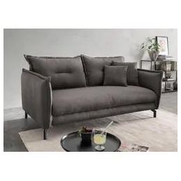 3-Sitzer Home Affaire "LAVA Breite 198 cm, modern und elegant, aktuelle Kissenoptik, bequem", grau, B:198cm H:94cm T:110cm, Sofas, Armlehnen verstellbar
