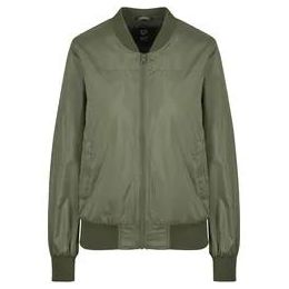 Bomberjacke BRANDIT "Brandit Brandit Women Jula Bomberjacket", Damen, Gr. XS, olive, 100% Polyester, unifarben, normal, amerikanischer Ausschnitt, Jacken Bomberjacke
