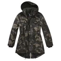 Parka BRANDIT "Brandit Damen Ladies Marsh Lake Parka", Damen, Gr. XXL, schwarzcamo, 80% Polyester, 20% Baumwolle, unifarben, normal, ohne Ausschnitt, Jacken Parka