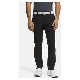 Chinos MEYER "Augusta", Herren, Gr. 42, L&auml;nge 34, schwarz, 88% Polyamid, 12% Elasthan, unifarben, figurumspielend lang, Hosen, High Performance 4-Way-Stretch, aus der Golf Serie
