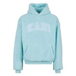 Kapuzensweatshirt Karl Kani "Karl Kani Karl Kani Serif Teddy Hoodie", Herren, Gr. S, light blau, 80% Baumwolle, 20% Polyester, Sweatshirts