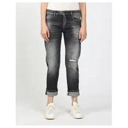 Boyfriend-Jeans Gang "Gang Jeans Boyfriend 94NADIA CROPPED", Damen, Gr. 32, grau denim, Denim/Jeans, 98% Baumwolle, 2% Elasthan, Jeans