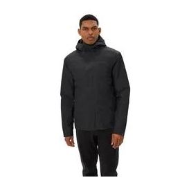Regenjacke Vaude "MEN'S CYCLIST WARM RAIN JACKET II", Herren, Gr. XXL, schwarz, Web, Obermaterial: 100% Polyester. Futter: 100% Polyacryl. Wattierung: 100% Polyester, unifarben, regular fit normal, Rundhals, eingesetzt gerader Abschluss, Jacken Regenjacke, sportlicher Stil, regular fit, wasserdicht, atmungsaktiv
