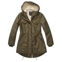 Parka BRANDIT "Brandit Damen Ladies Marsh Lake Parka", Damen, Gr. XXL, olive, 80% Polyester, 20% Baumwolle, unifarben, normal, ohne Ausschnitt, Jacken Parka