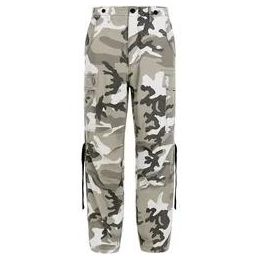 Cargohose BRANDIT "Brandit Herren M-65 Vintage Cargo Pants", Damen, Gr. 7XL, US-Gr&ouml;&szlig;en, snowcamouflage, 100% Baumwolle, loose fit, Hosen Cargohose