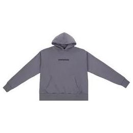 Kapuzensweatshirt DROPSIZE "Dropsize HEAVY OVERSIZE CRIME HOODIE", Herren, Gr. S, titanium, 70% Baumwolle, 30% Polyester, bedruckt, Sweatshirts