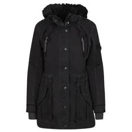 Parka BRANDIT "Brandit Brandit Women Emma Winterparka", Damen, Gr. 3XL, schwarz, 100% Baumwolle, unifarben, normal, ohne Ausschnitt, Jacken Parka