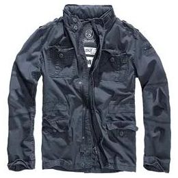Allwetterjacke BRANDIT "Brandit Herren Britannia Jacket", Herren, Gr. XL, indigo, 100% Baumwolle, unifarben, normal, amerikanischer Ausschnitt, Jacken
