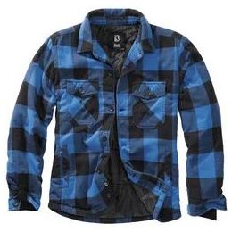 Funktionsmantel BRANDIT "Brandit Herren Lumberjacket", Herren, Gr. S, schwarz, blau, 100% Baumwolle, M&auml;ntel