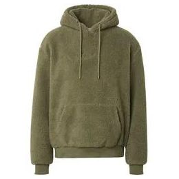 Sweatshirt Karl Kani "Karl Kani Herren KM213-064-1 Small Signature Teddy Hoodie", Herren, Gr. S, schwarzgr&uuml;n, 100% Polyester, Sweatshirts Sweatshirt