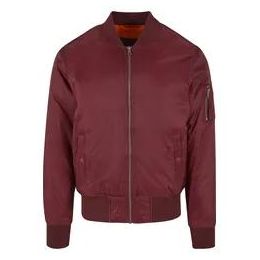 Anorak Urban Classics "Urban Classics Herren Basic Bomber Jacket", Herren, Gr. S, burgundy, 100% Polyamid, unifarben, normal, amerikanischer Ausschnitt, Jacken