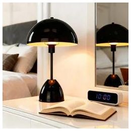 OTTO HOME Tischleuchte "Dorrio Pilzlampe", schwarz, 1, &Oslash; 25cm H: 40cm, 1 Stk., Leuchten, Textilkabel blendfreie Nachttischleuchte, Tischlampe, E14, Pilz, Lampe, Tischleuchte