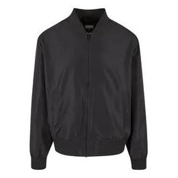 Bomberjacke Urban Classics "Urban Classics Herren Recycled Bomber Jacket", Herren, Gr. L, schwarz, 63% Polyester, 37% Polyester, unifarben, normal, amerikanischer Ausschnitt, Jacken Bomberjacke