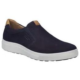 Slip-On Sneaker Josef Seibel "Maddox 06", Herren, Gr. 44, ocean kombiniert, Kalbsleder, Nubukleder, kontrastfarbene Details, Schuhe, Schlupfschuh, Freizeitschuh Slipper mit Stretcheins&auml;tzen, G-Weite