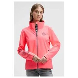 Softshelljacke SOCCX, Damen, Gr. S, rosa (pink), Softshell, Material Oberstoff Au&szlig;enseite: 92% Polyester, 8% Elasthan, Material Oberstoff Innenseite: 100% Polyester, bedruckt, bestickt, slim fit normal, eingesetzt gerader Abschluss, Jacken Softshelljacke, mit Stehkragen