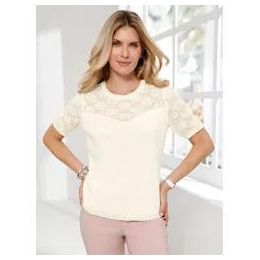 Ajourpullover Classic Basics "Ajour-Pullover", Damen, Gr. 56, ecru, 100% Polyacryl, unifarben, Pullover