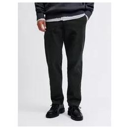 Jack & Jones Chinohose JACK & JONES "JPSTKANE HANK CHINO BF", Herren, Gr. 32, L&auml;nge 30, schwarz, Web, Obermaterial: 73% Baumwolle, 24% Polyester, 3% Elasthan, unifarben, relaxed fit kn&ouml;chellang, Hosen Chinohose