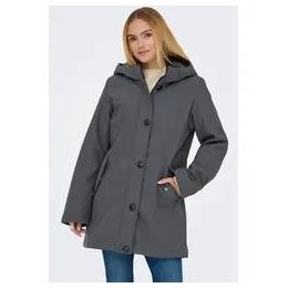 Parka Only "ONLOLIVIA LIFE PARKA COAT CS OTW", Damen, Gr. XL, schwarzened pearl, Web, Obermaterial: 100% Polyester, unifarben, Jacken Parka