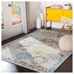 Teppich LIVABLISS "CUZCO", blau, B:120cm H:11mm L:170cm, Kunstfaser, Teppiche, Teppich, Orient-Optik, Vintage Design, Boho Stil, Kurzflor, Wohnzimmer